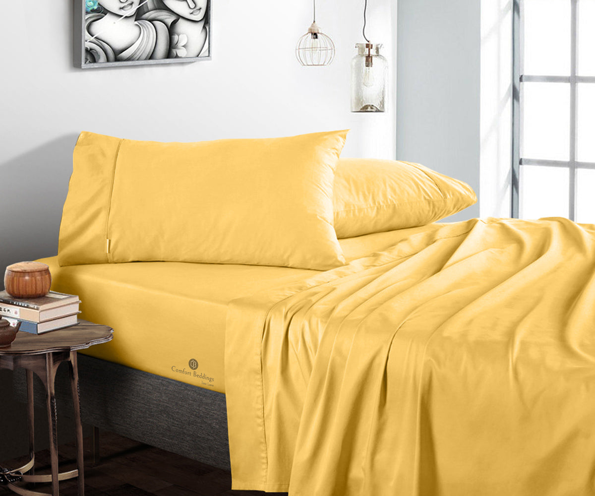Golden Bed Sheets | Comfort Beddings
