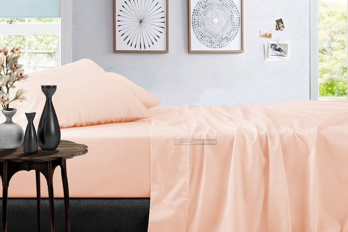 Peach Bedsheet Set | Comfort Beddings